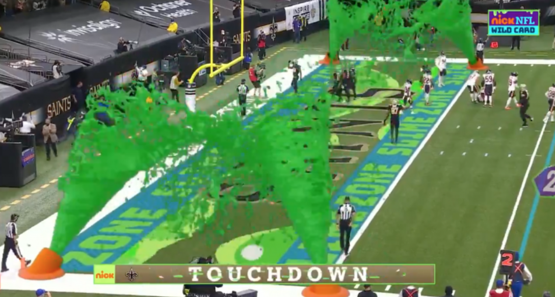 SMT “Nickifies” CBS/Nickelodeon NFL Wildcard Playoff game with slime ...